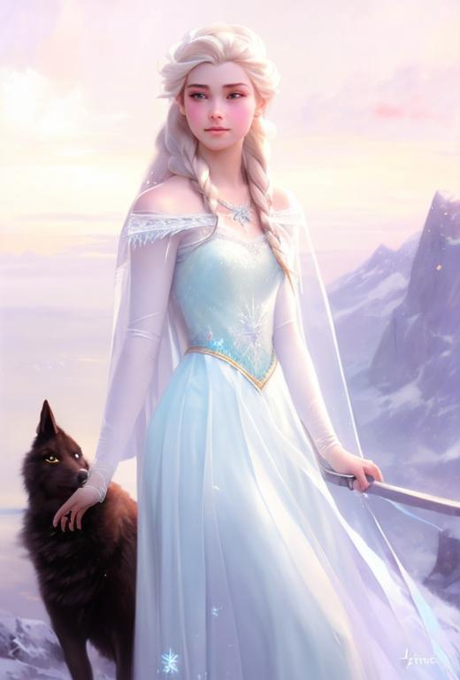 Princess Elsa staring out into the horizon, perfect... | OpenArt
