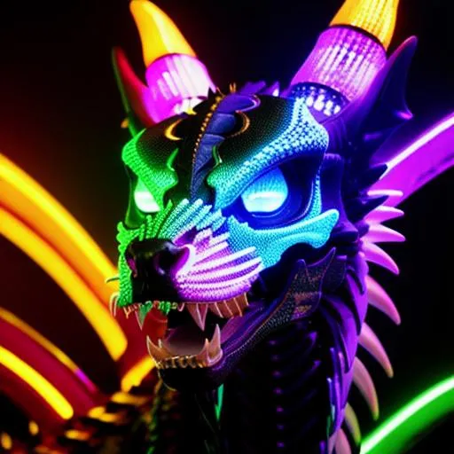 Stringy colorful puppet with googly eyes + dragon h... | OpenArt