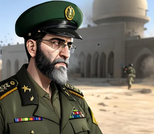 Ali Khamenei as IRGC Soldier in Call of Duty, extrem... | OpenArt