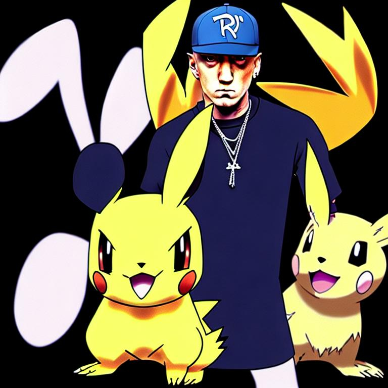 Eminem the rap with eevee the Pokémon | OpenArt