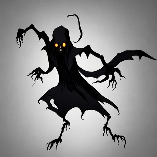 create an image of a ghastly shadow creature. it's b...