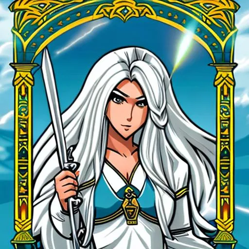 ascended primordial light goddess illustrated DandD... | OpenArt