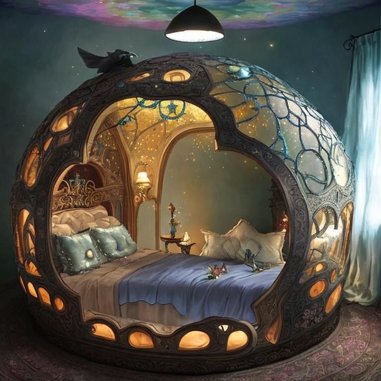 A magical sparkling bedroom that makes your dreams t...