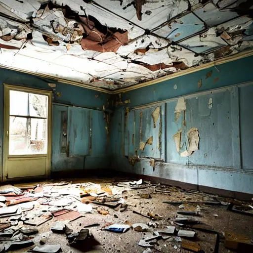 A moldy room of flesh and rotten skin. Scary, Horrif... | OpenArt