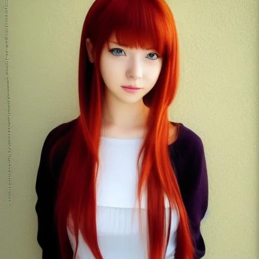 Cute Anime Redhead Girl
