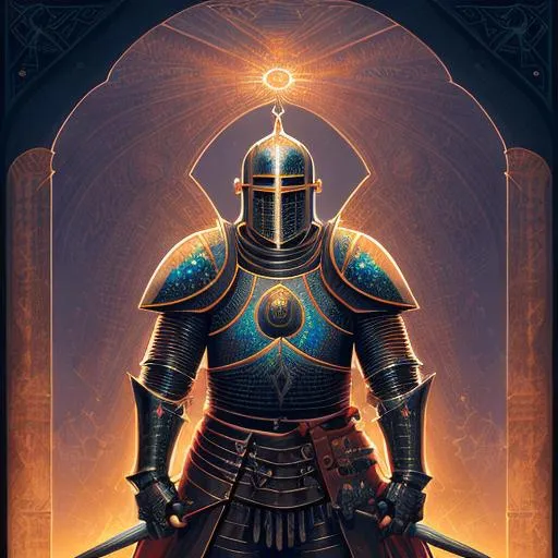 portrait of a knight, centered, symmetry, painted, i...