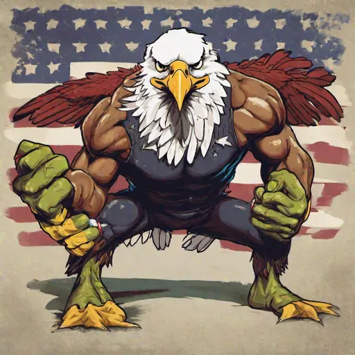 A very detailed intercat picture of a eagle hugging... | OpenArt