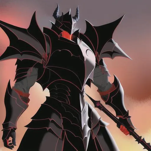 Dark Fantasy Male Hellish Knight Full Armored,Dark H...