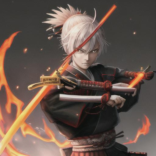 samurai fire sword | OpenArt