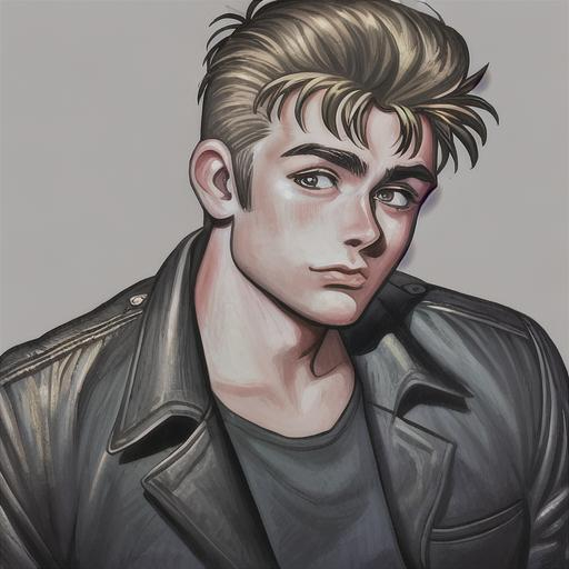 James Dean portrait cartoon | OpenArt
