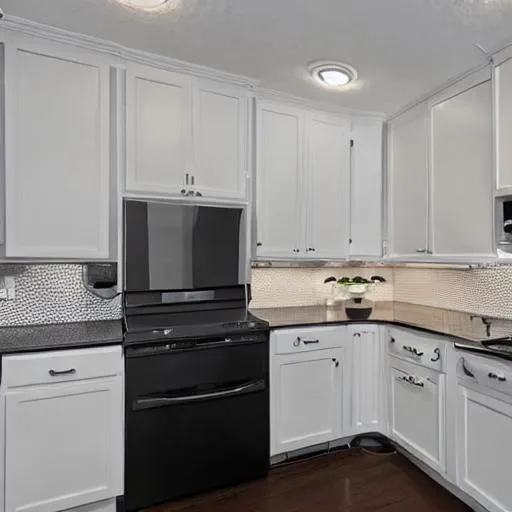 isometric room, kitchen with white subway tile, whi... | OpenArt