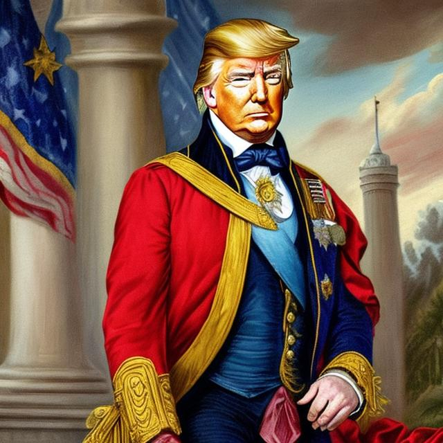 Donald Trump, as king of the United States in the 18...