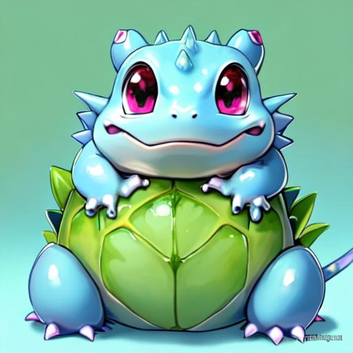 HD, High Quality, 5K, Anime, Bulbasaur, small blue-g... | OpenArt