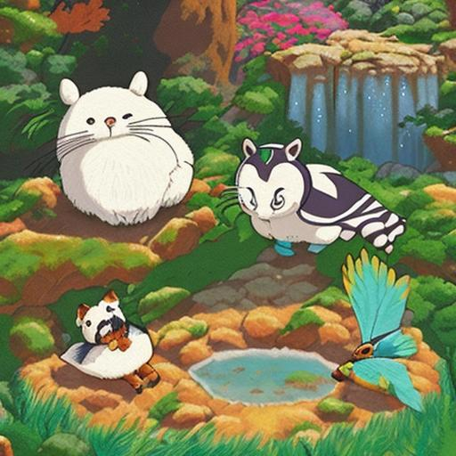 forest animals by studio ghibli | OpenArt