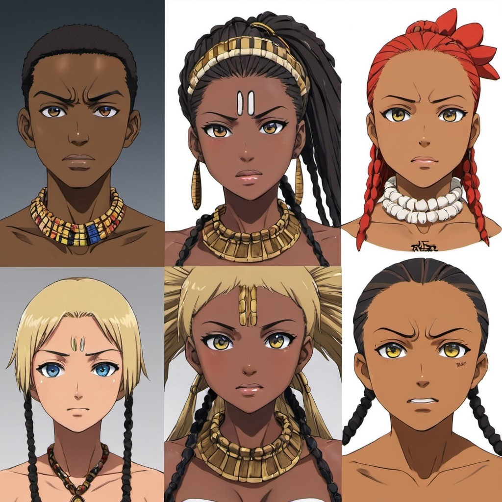 Anime characters, Zulu renditions