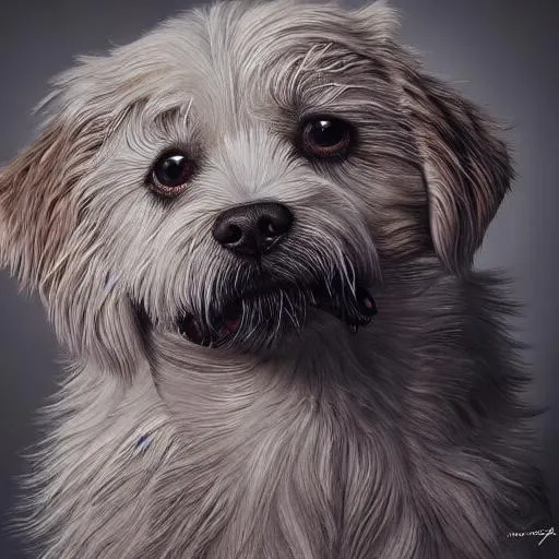 Cute dog, Super realistic, hyperrealism, portrait, I... | OpenArt