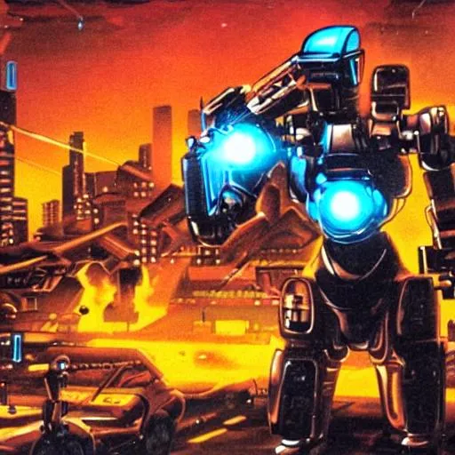 cyberpunkrobot war | OpenArt