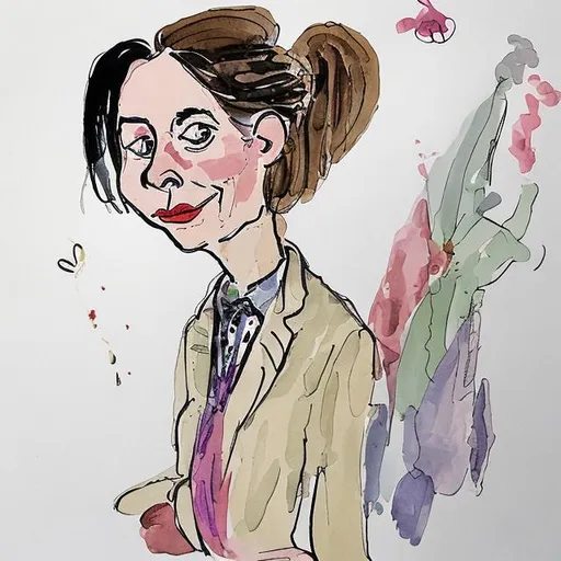 carrie johnson in the style of quentin blake | OpenArt