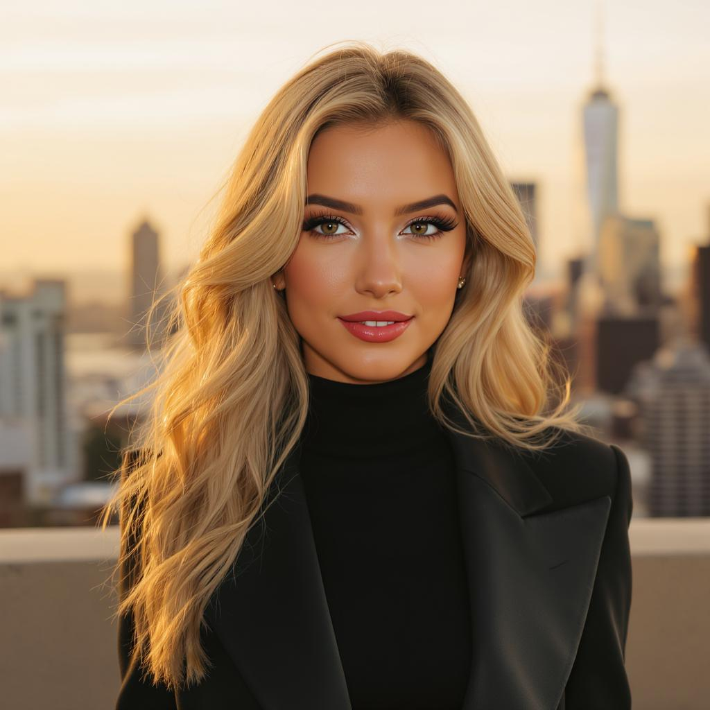 Create a highly photogenic 22-year-old American AI i...