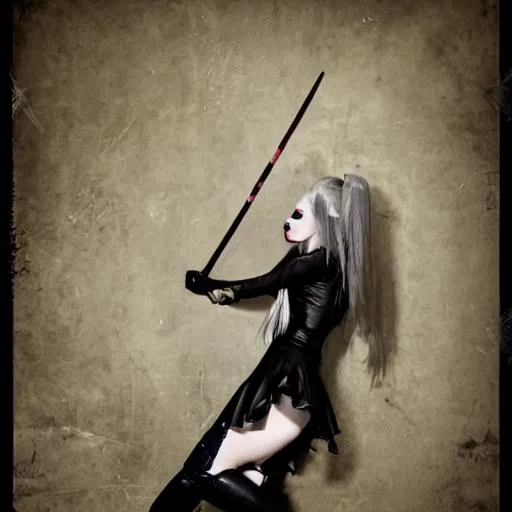 Goth Girl Riding A Bat Openart