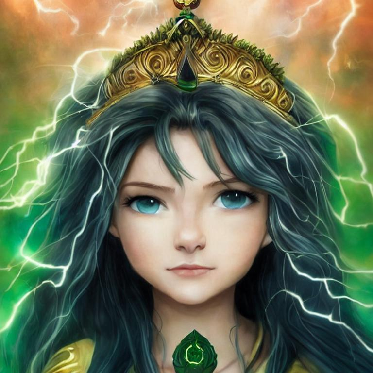 realistic art, princess of lightning, various lightn... | OpenArt