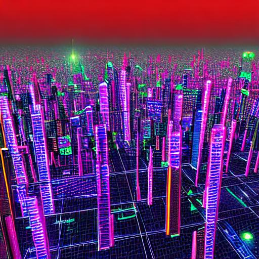 neon metropolis cyberspace gridlines futuristic | OpenArt