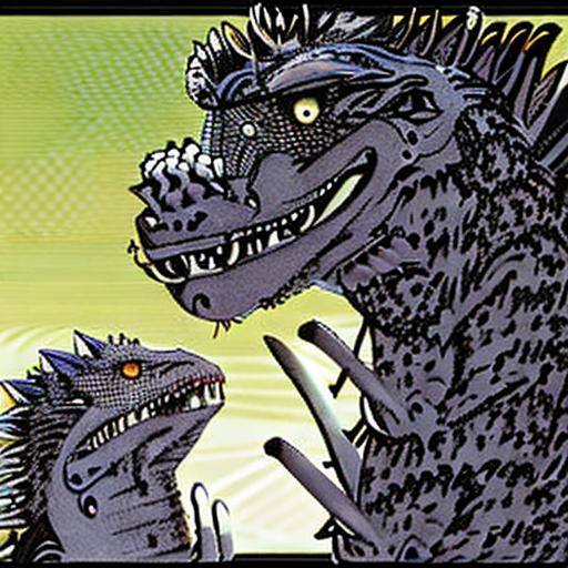 Godzilla Couple Two Godzillas Kissing One Male And Openart