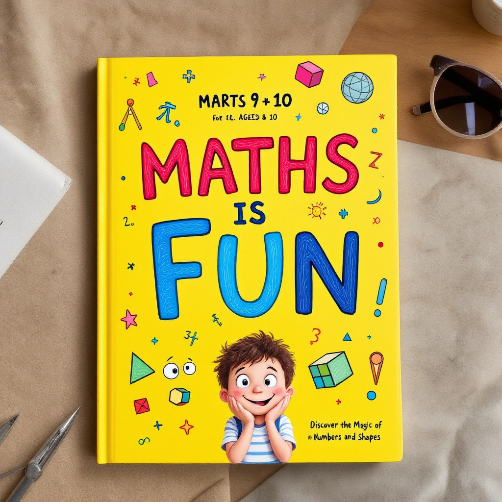 Create a front page for my book , MATHS IS FUN for a...