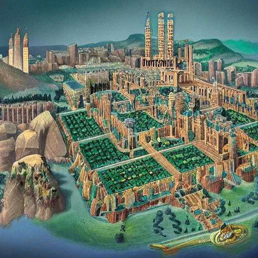 A highly detailed and exact schematic of New Jerusal... | OpenArt