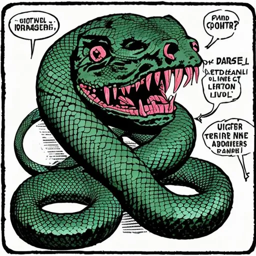 abuse evil moron pig liar dirty poison snake serpent... | OpenArt