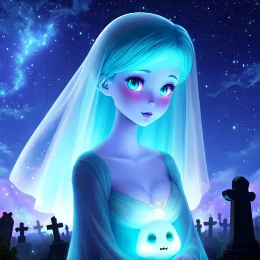 Cute Pixar style painting, an adorable spirit, grave... | OpenArt