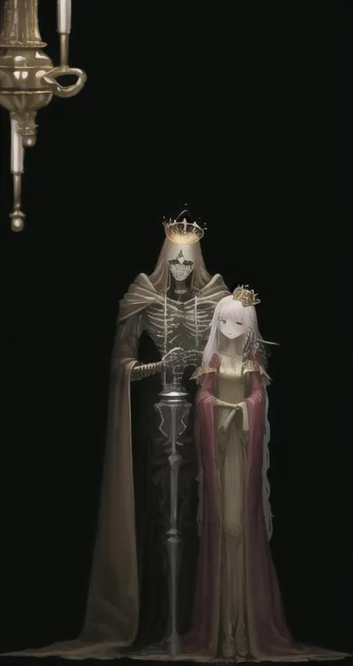 A large sculpture that consists of a human skeleton... | OpenArt