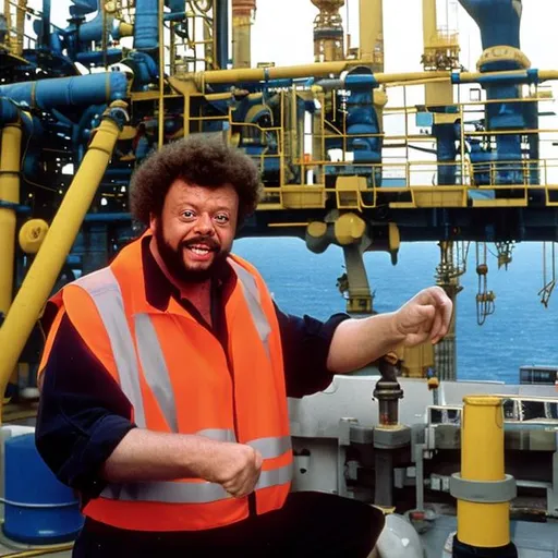 Jeremy Beadle on an oil rig | OpenArt