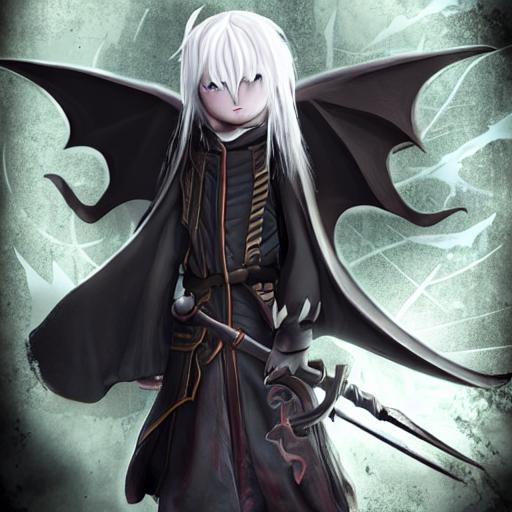 toothless reckless, anime white hair, wizard demon....
