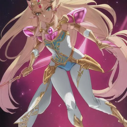 princess zelda, full body, futuristic look, pink cat... | OpenArt