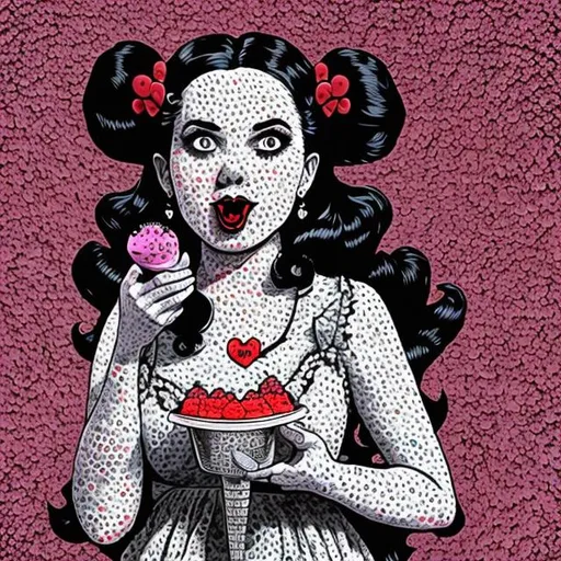betty boo gothic style eating ice cream, 3d randed,... | OpenArt