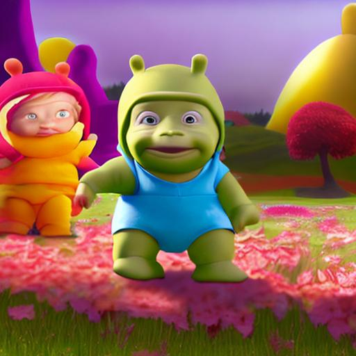 Teletubbie shrekshuka | OpenArt