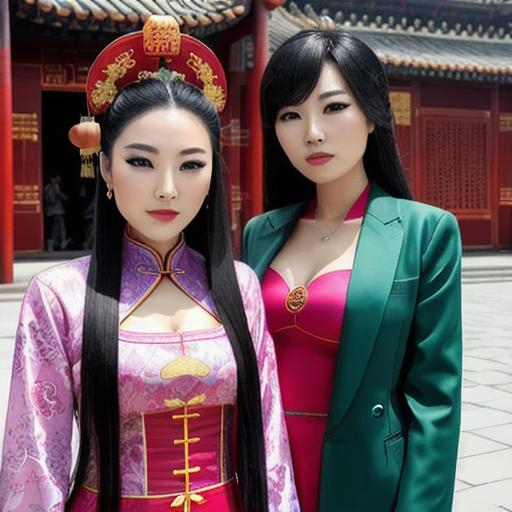 two people Chinese Baddie