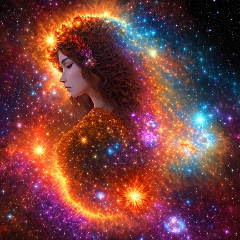 full color fulia clusters fractal brown An organic s...