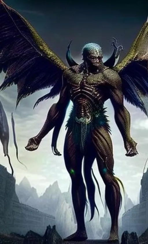 Nephilim angles demons entity's gods human mankind i... | OpenArt