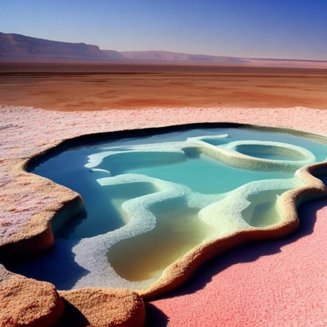 salt bed, mountain, sahara desert, toxic salt pool,... | OpenArt