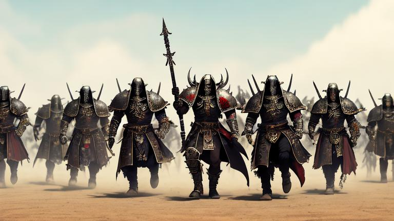 warhammer, army undead horde, tomb kings, Arkhan the... | OpenArt