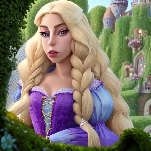 florence pugh as rapunzel in tangled | OpenArt