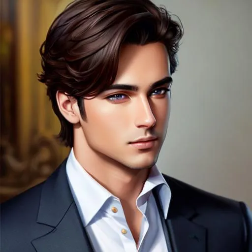 Make him look like realistic handsome man.elegant be... | OpenArt