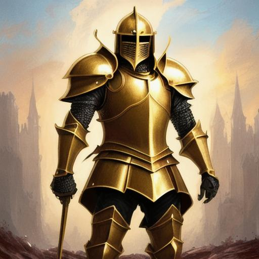 A golden knight | OpenArt