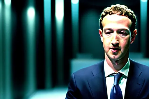 Vaporwave Pop art uncanny Portrait of (Mark Zuckerbe... | OpenArt