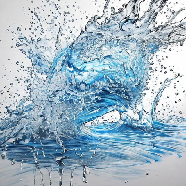 Water splash drawing