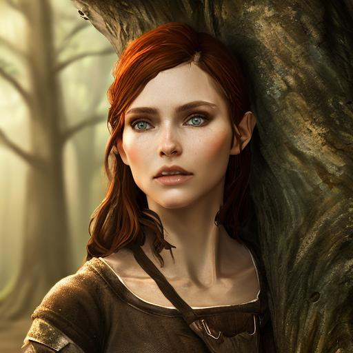 Woman, wood elf, 8k, Skyrim, woodland, beautiful, ph... | OpenArt