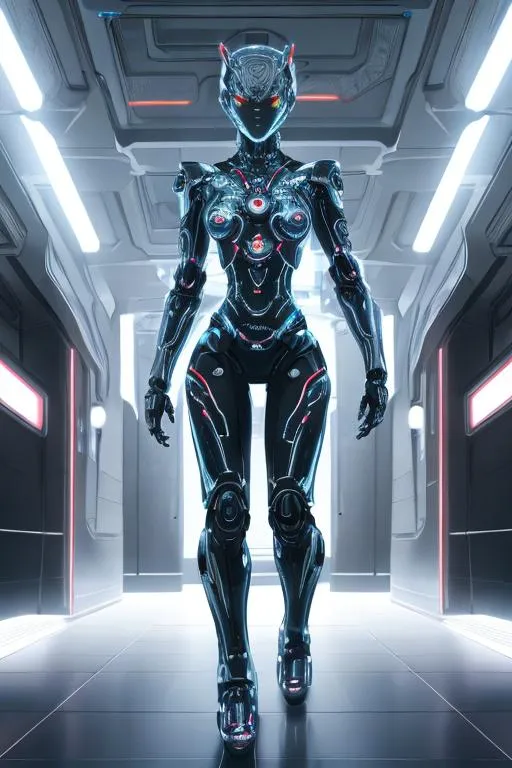 a beautiful full body African cyberpunk futuristic c... | OpenArt