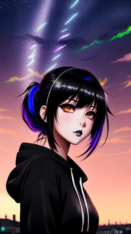 Anime Girl, black Bob cut hair,anime eyes,realistic... | OpenArt